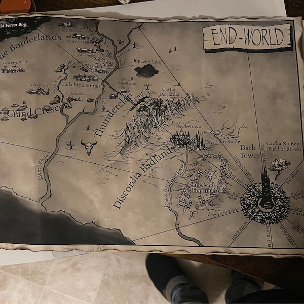 End-world Map, the Dark Tower Map, the Gunslinger Map, Mid World Map ...