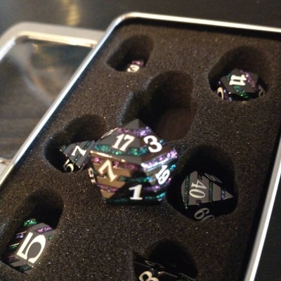 Sage's Dimension Stones Gloss Black Purple/green Glitter Stripes Metal ...