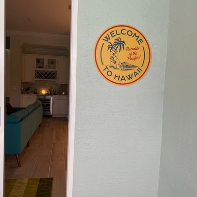 Welcome to Hawaii, Hawaii Sign, Hawaii Decor, Paradise, Ocean Decor ...