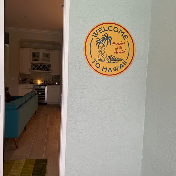 Welcome to Hawaii, Hawaii Sign, Hawaii Decor, Paradise, Ocean Decor ...
