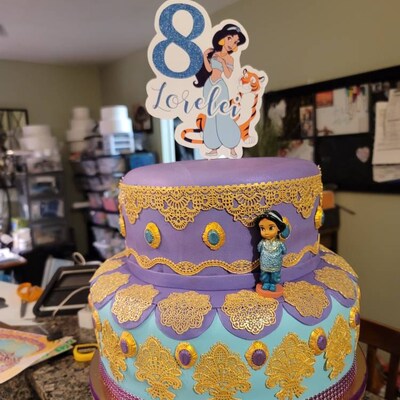 PRINCESS JASMINE Cake Topper,princess Jasmin, Jasmine Cake Topper ...