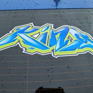 Custom Graffiti Name Sticker Decal, Wall Sticker, Backdrop Sticker ...