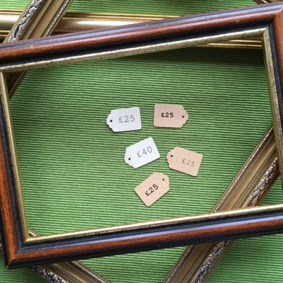 Plain White Strung Small Tags Set of 25 - Etsy