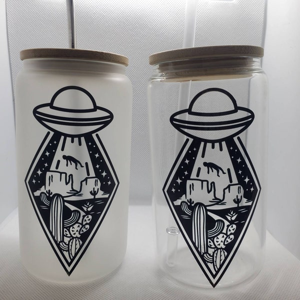 Alien Abduction SVG, Desert UFO Svg, Desert Night Landscape, Outer ...