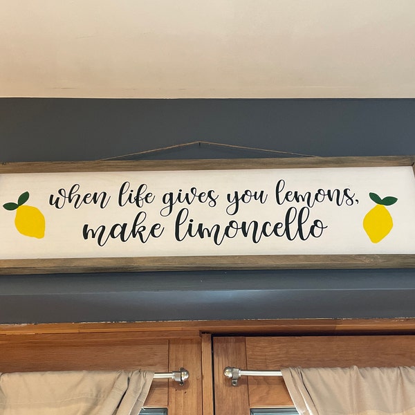 Limoncello Sign: Lemon Kitchen Decor, Italian Summer Decor - Etsy