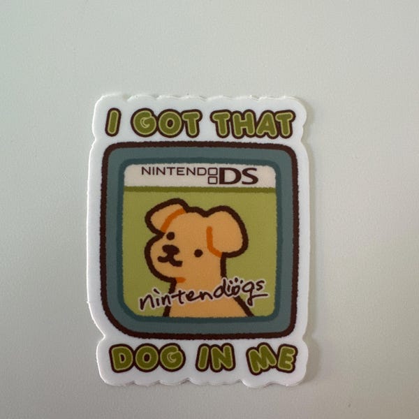 Nintendo DS Nintendogs Dog Sticker | Waterproof Matte Vinyl (2.5") - Etsy