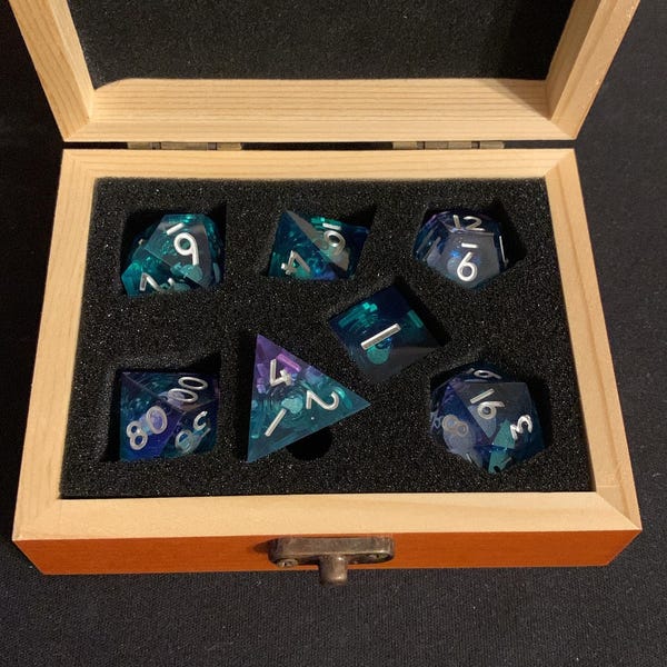 Red Dnd Dice Set Liquid Core for Role Playing Games , Liquid Core Sharp ...