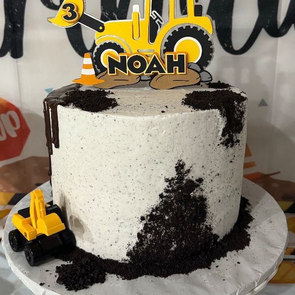 Front Loader Cake Topper, Construction Birthday Party, Boy Party, - Etsy