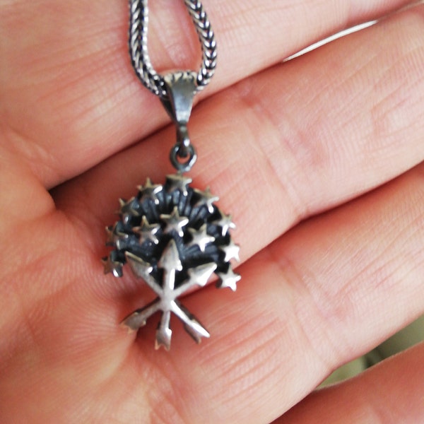 Silver Circassian Flag Necklace, Flag of Adygea Necklace, Circassian ...