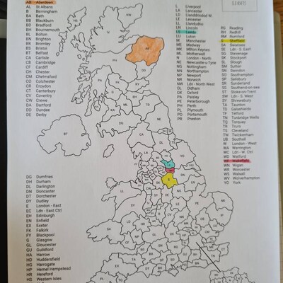 PERSONALISED UK Postcode Sales Map, Business Colour in Map, Etsy Sales ...