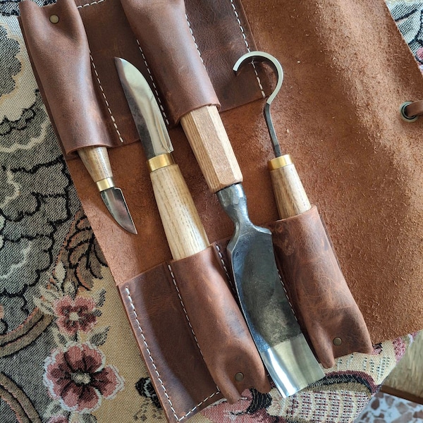 Hand-forged Sloyd Knife. Woodworking Knife. Ergonomic Ash Handle ...