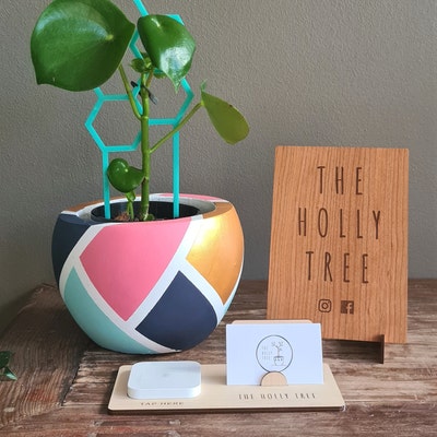 Square Reader Dock Square Payment Sign Laser Cut Business Card Holder ...