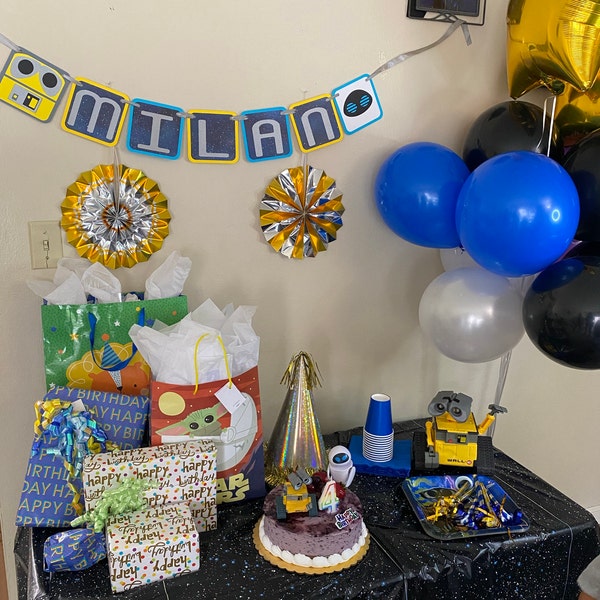 Wall-e Birthday Banner: Space Party Decorations - Etsy