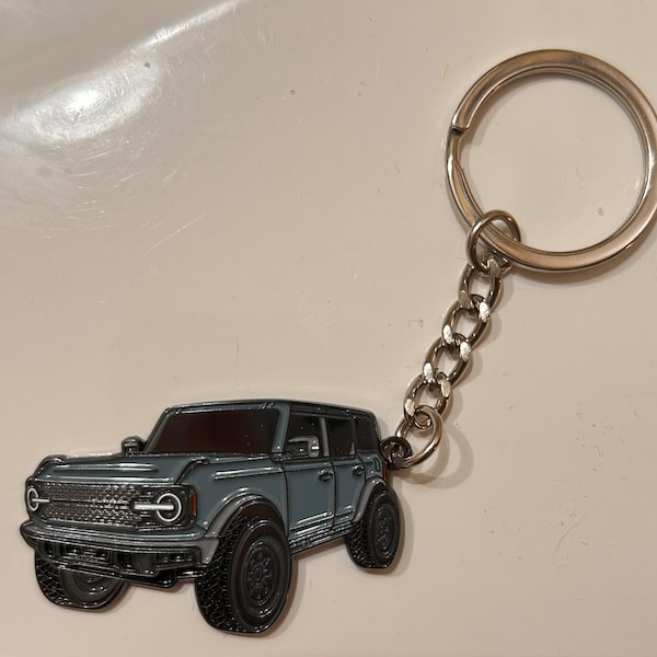 Bronco Keychain Accessories 4 Door Key Chain Fob Cover Cool Mods ...