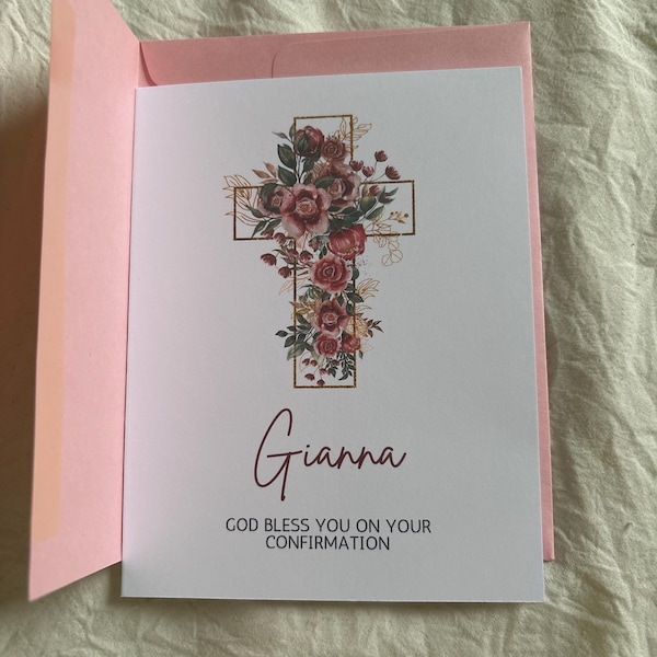 First Communion Congratulations Card | Personalized First Communion ...