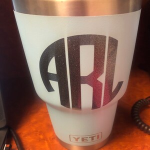 Yeti Cup Monogram Decal Monogram Tumbler Decal, Vinyl Monogram Decal ...