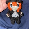 Crochet Dazai Osamu Amigurumi Keychain - Etsy