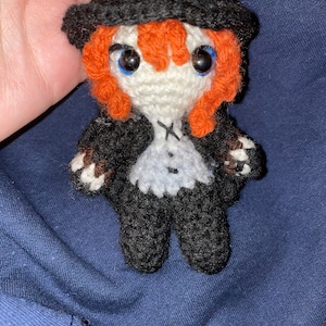 Crochet Dazai Osamu Amigurumi Keychain - Etsy