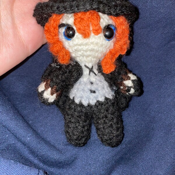 Crochet Chuuya Nakahara Amigurumi Keychain - Etsy