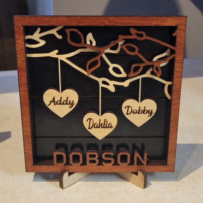 Hanging Heart Sign, Personalized Heart Sign, Custom Anniversary Gift ...