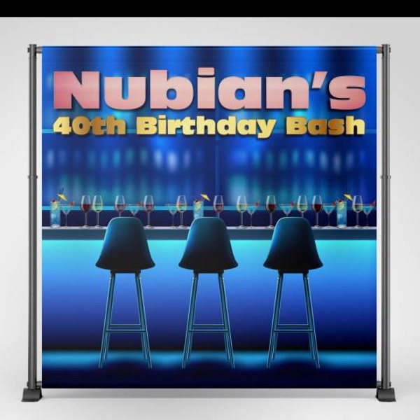 Custom Backdrop Banner, Complete Custom Design, Birthday Party Banner ...