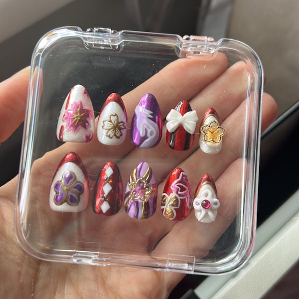 Spirit Blossom Ahri Press on Nails | League of Legends Inspired | Ahri ...