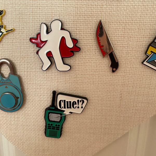 Hazard Symbols Hard Enamel Pin Set 2, Science, Chemistry, Biology ...