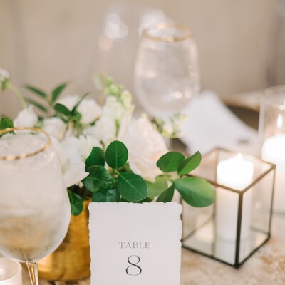 Handmade Paper Table Number Signs - Etsy