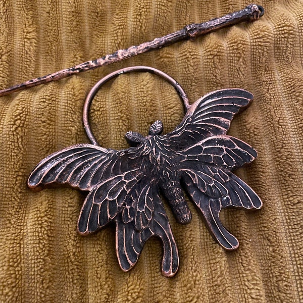 Copper Made to Order Fantasy Moth Hair Pin / Brooch - Etsy