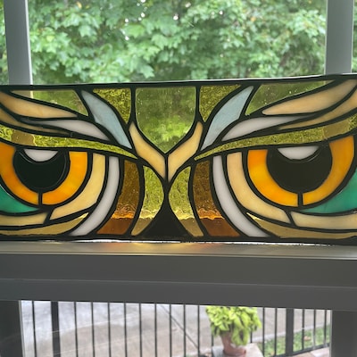 Owl Eyes Stained Glass Pattern - Etsy