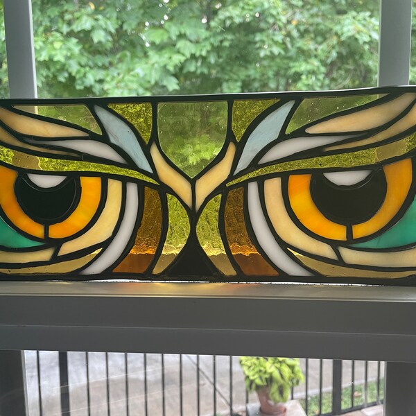 Owl Eyes Stained Glass Pattern - Etsy