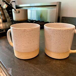 Bulb Mug: Speckled white pottery mug/ pottery gift/ stoneware | Etsy