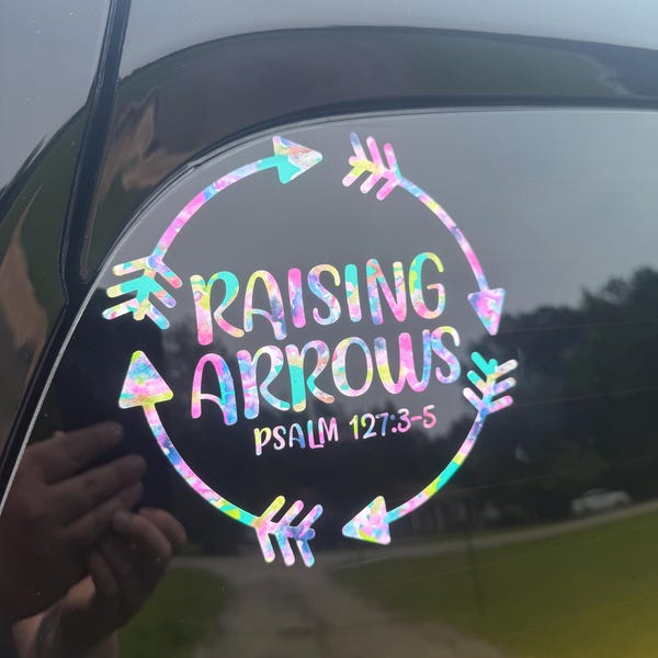 Raising Arrows Decal, Psalm 127, Christian Car Decal, Mom Gift ...