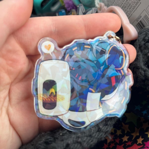 Portal 2 Glados Epoxy Glitter Keychain 2.5" Double Sided - Etsy