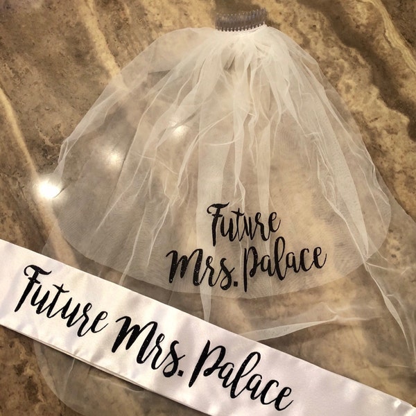 Custom Future Mrs. Wedding Veil / Bride Veil / Bride to Be / Bridal ...