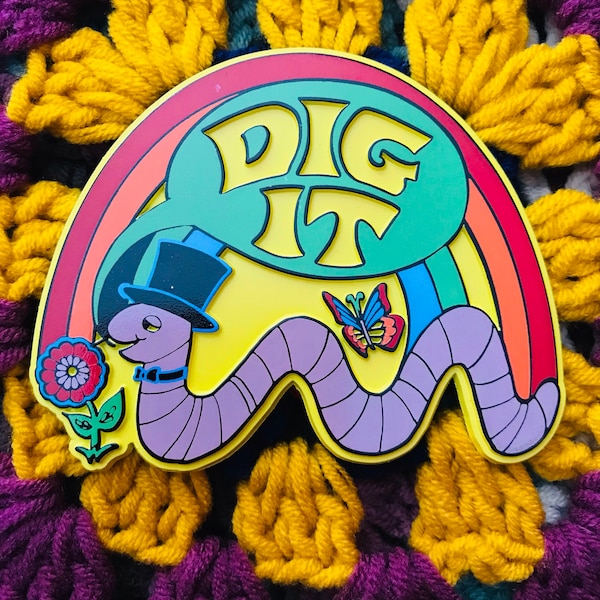 Magnet... Dig It... Rubber Magnet... Gardener Gift...compost...3d ...