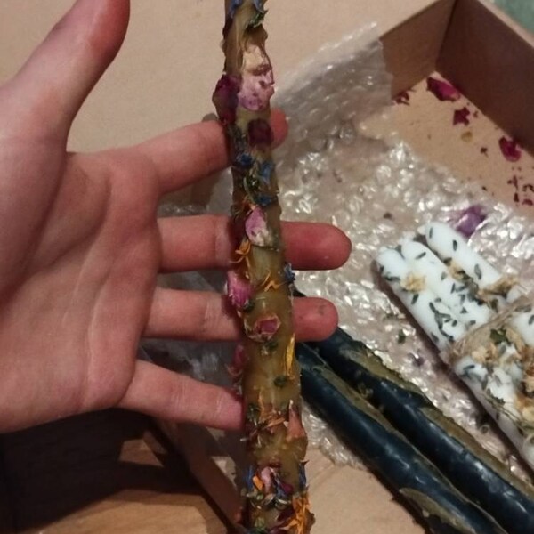 Set Black Herbal Ritual Candles, Protection Candles, Altar Candles ...