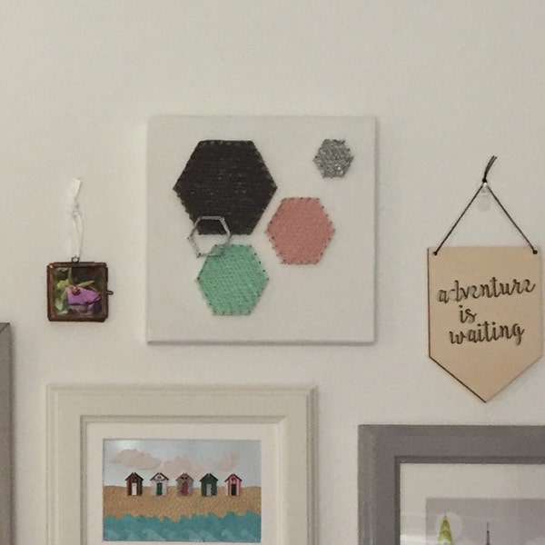 Pink Ice Cream Cone String Art Handmade Unique Gift Idea Home Decor ...