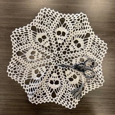 WHITE Skull Doily Crochet Doily Crochet Lace - Etsy