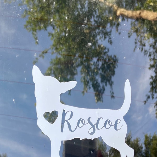 Dog Name Decal - Dog Decal - Dog Car Decal - Pet Decal - Yorkie Decal ...