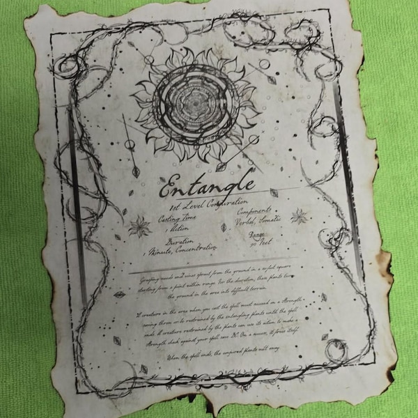 DND Printable Spell Scrolls, Dungeon Master TTRPG Prop, Black & White Design, Set 4 ...