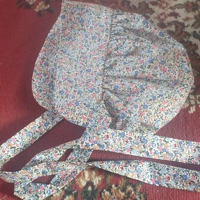 Coif Style Bonnet, Calico Fabric. Adults Multi-sized, Les Mis, Puritan ...