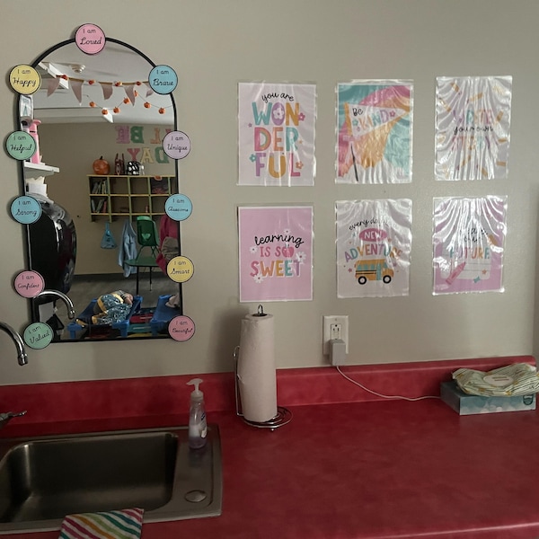 Growth Mindset Editable Classroom Printable Posters, Bright Pastel ...