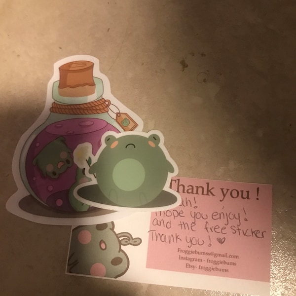 Frogs in a Potion Bottle Sticker | Cute Waterproof Vinyl Frog Design - Etsy