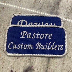 Embroidered Custom Iron-on Rectangle Name Patch - Etsy