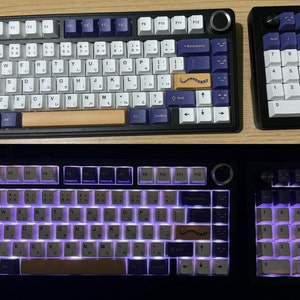 Vilebloom Colorful Gradient Keycaps Cherry Profile Keycaps Set PBT ...