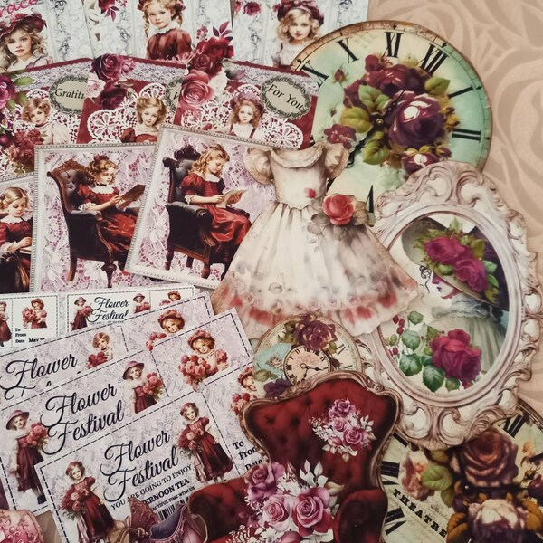 Shabby Rose Dresses Printable, Shabby Rose Dresses, Tattered Dress ...