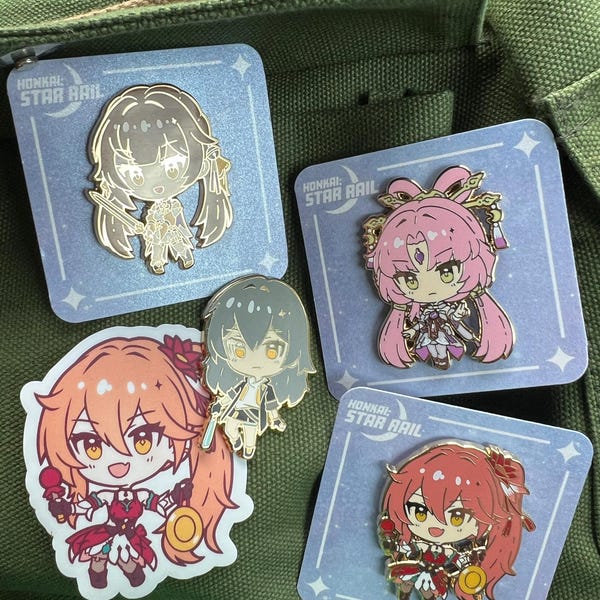 Honkai: Star Rail Trailblazers Hard Enamel Pins Stelle/caelus - Etsy