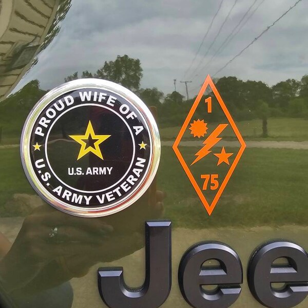 Army 75th Ranger Regiment Vinyl Window Decal Sticker, Ranger Insignia ...