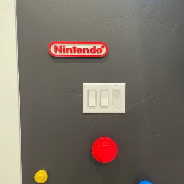 Nintendo Video Game Logo Sign 8.5in (3D Printed, Man Cave, Game Room ...